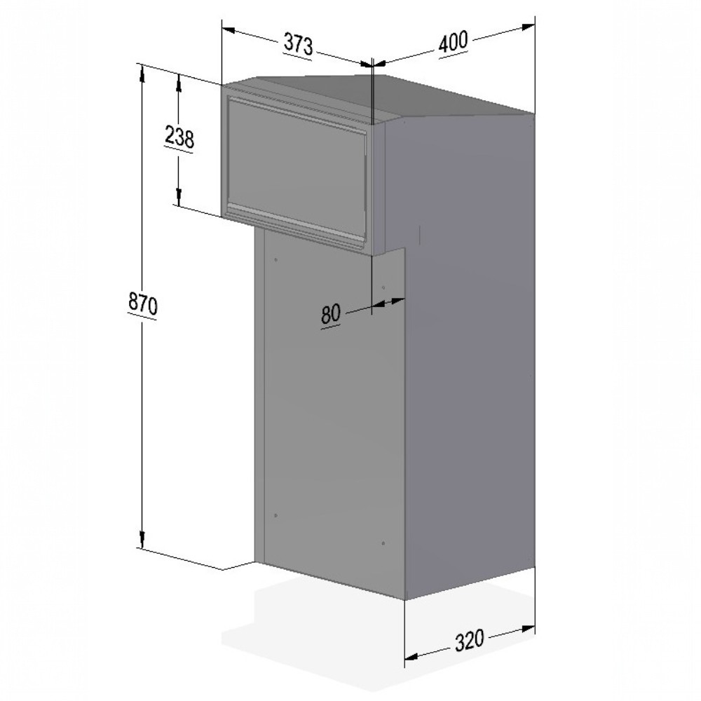 Parcel Box for Gates and Fences Rear Access - Sigma Paco