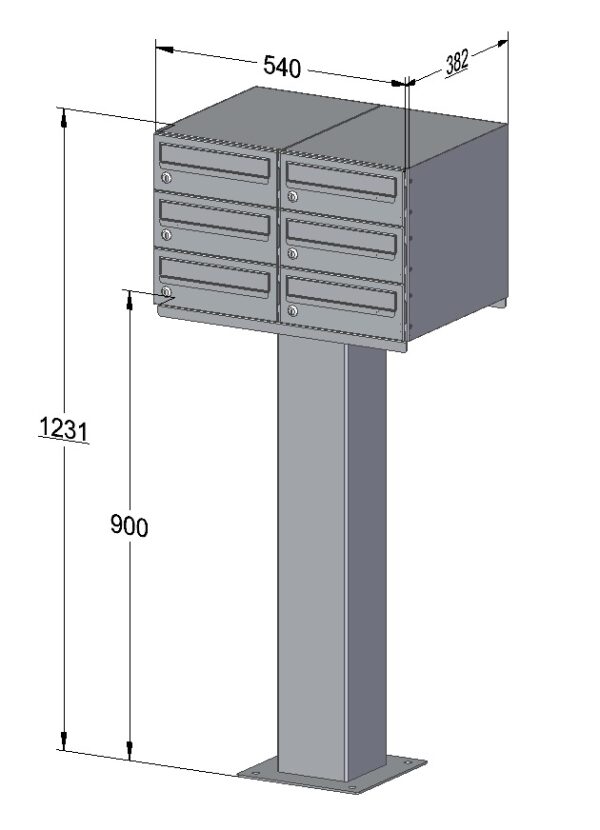 Free Standing Communal Post Boxes - C2 Compact Urban Easy | Post Boxes ...