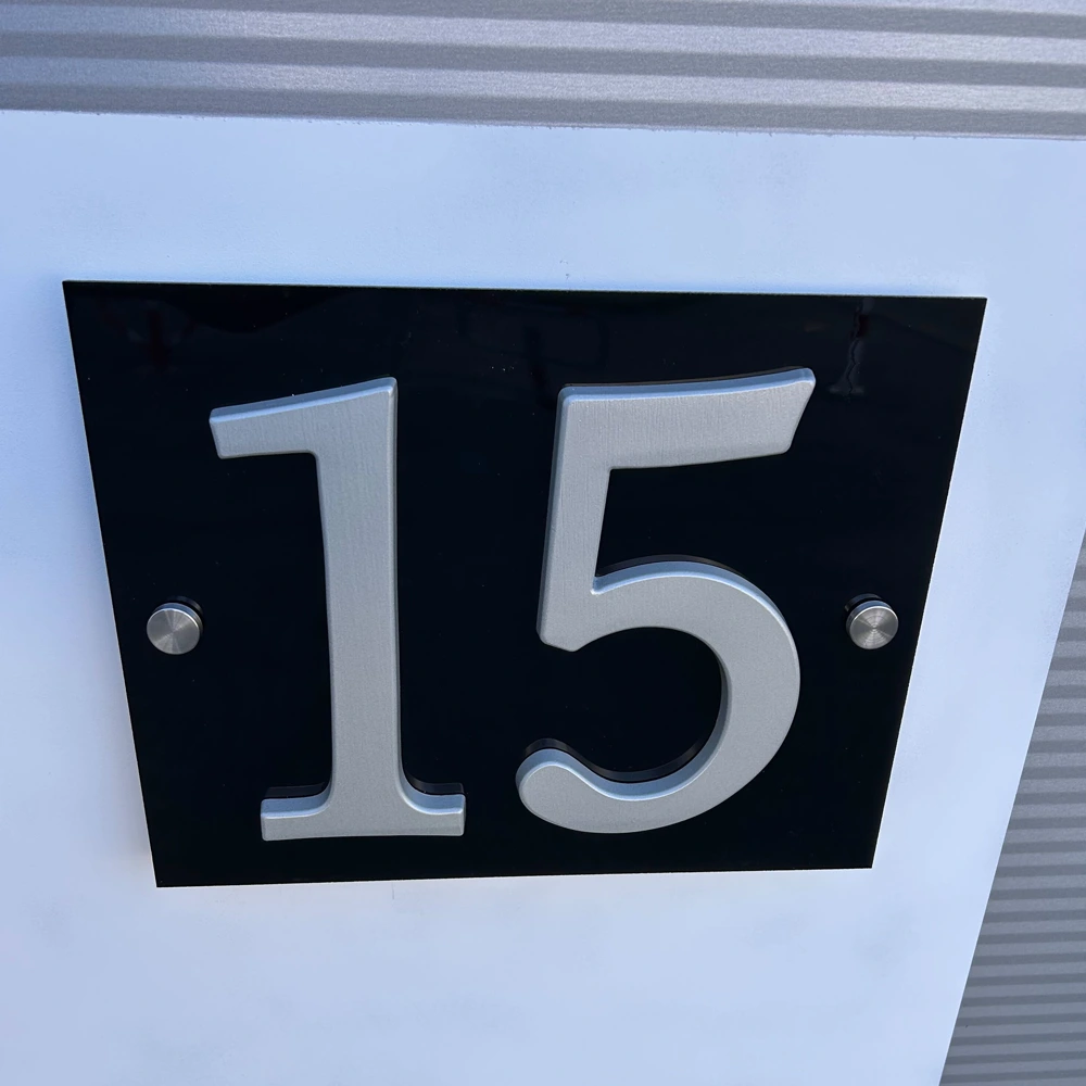 House Number Plaque - Aluminum House Number Plate and Sign