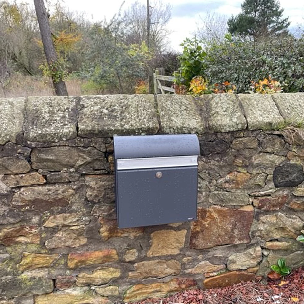 Large Post Box Wall Mounted Weatherproof Galvanised Steel - Allux KS200 ...