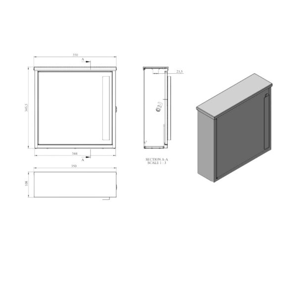 Modern Wall Mounted External Letterbox - Jackdaw | Front Access