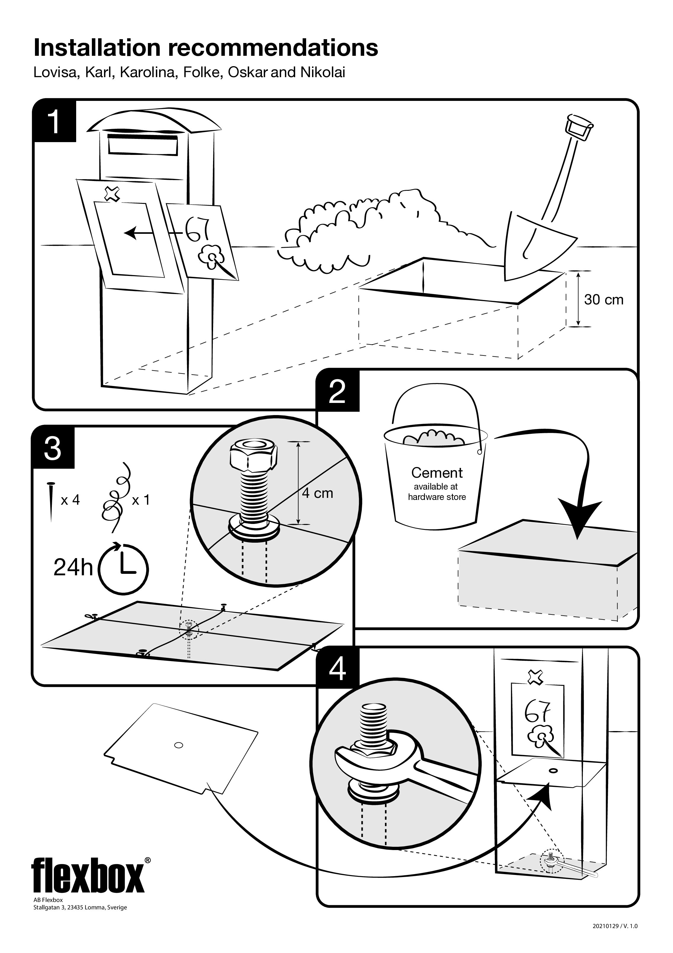 Free Standing Lockable Outdoor Parcel Box - Nikolai